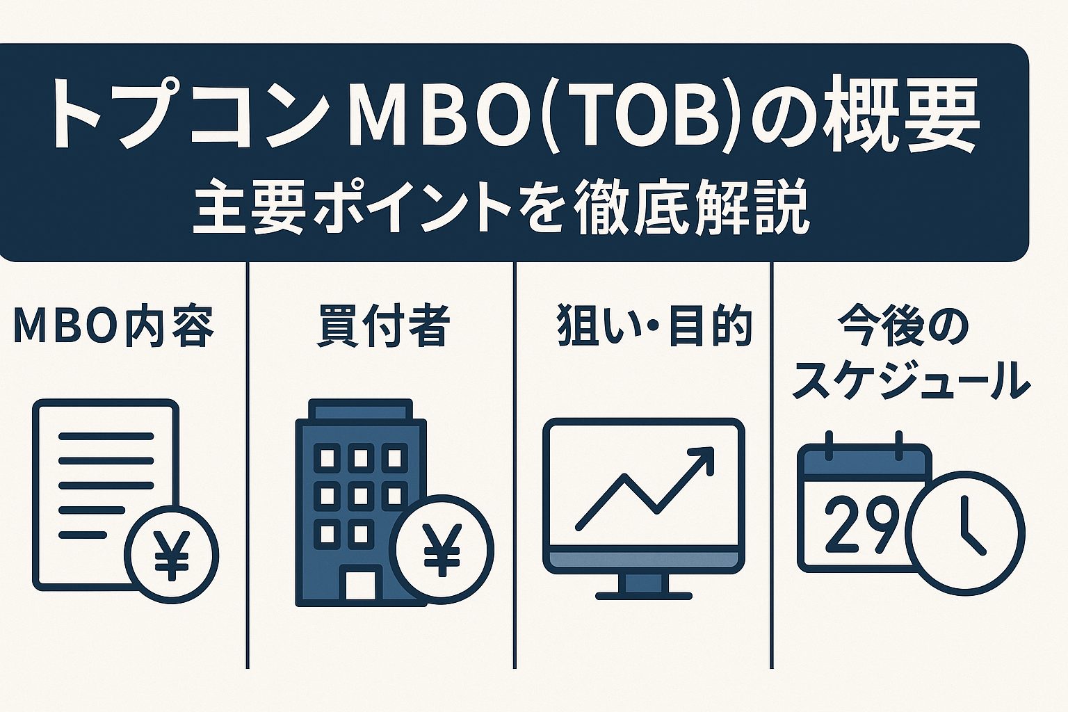 【徹底解説】トプコンMBO（TOB）の全貌｜買収スキーム・価格・今後のスケジュールと背景とは？